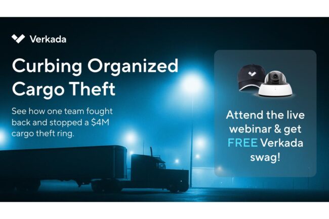 Freight Crime Webinar + Verkada Swag | Source Alliance Network
